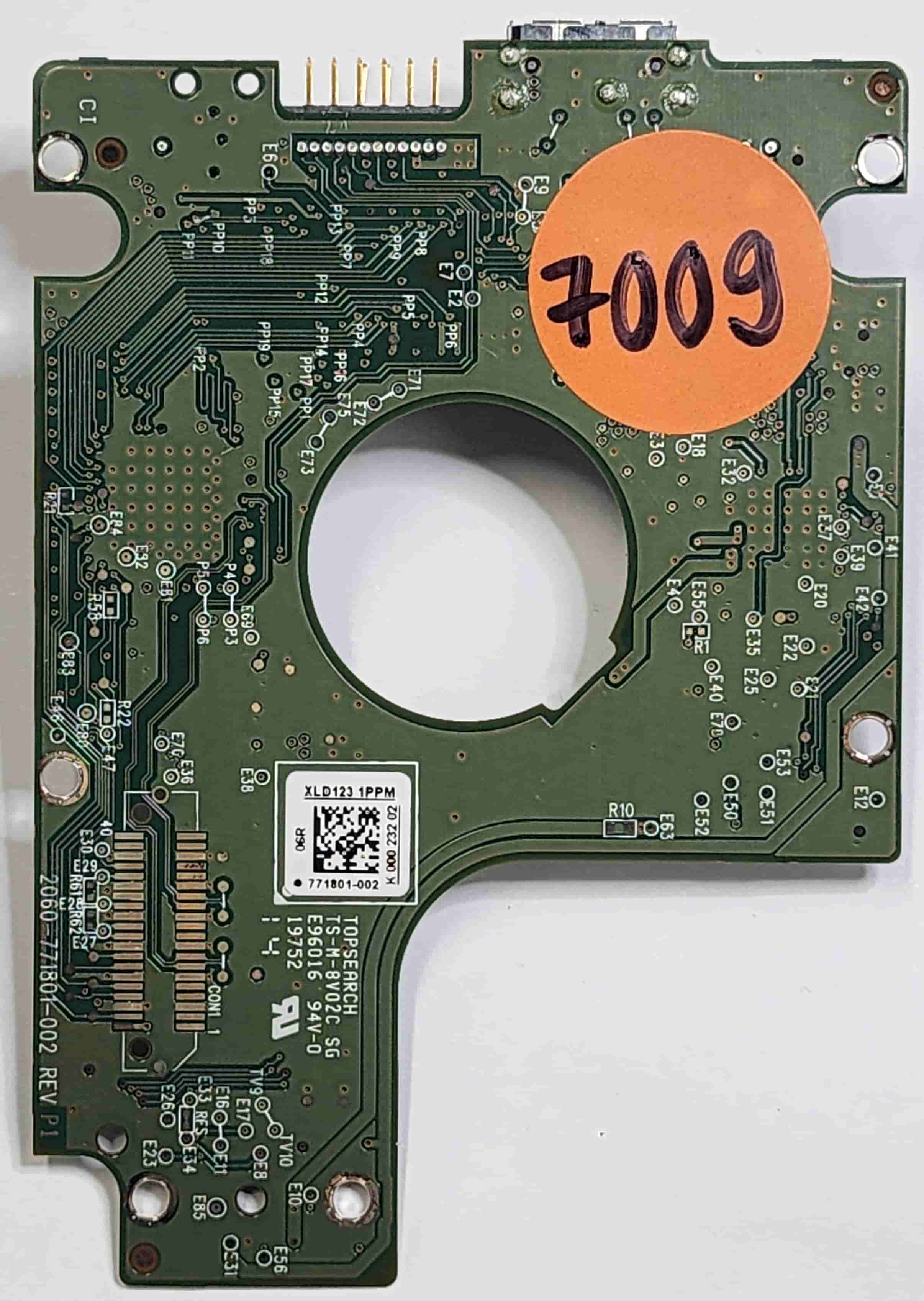Western Digital WD5000BMVW-11S5XS0 2060-771801-002 REV P1 (7009) PCB ...