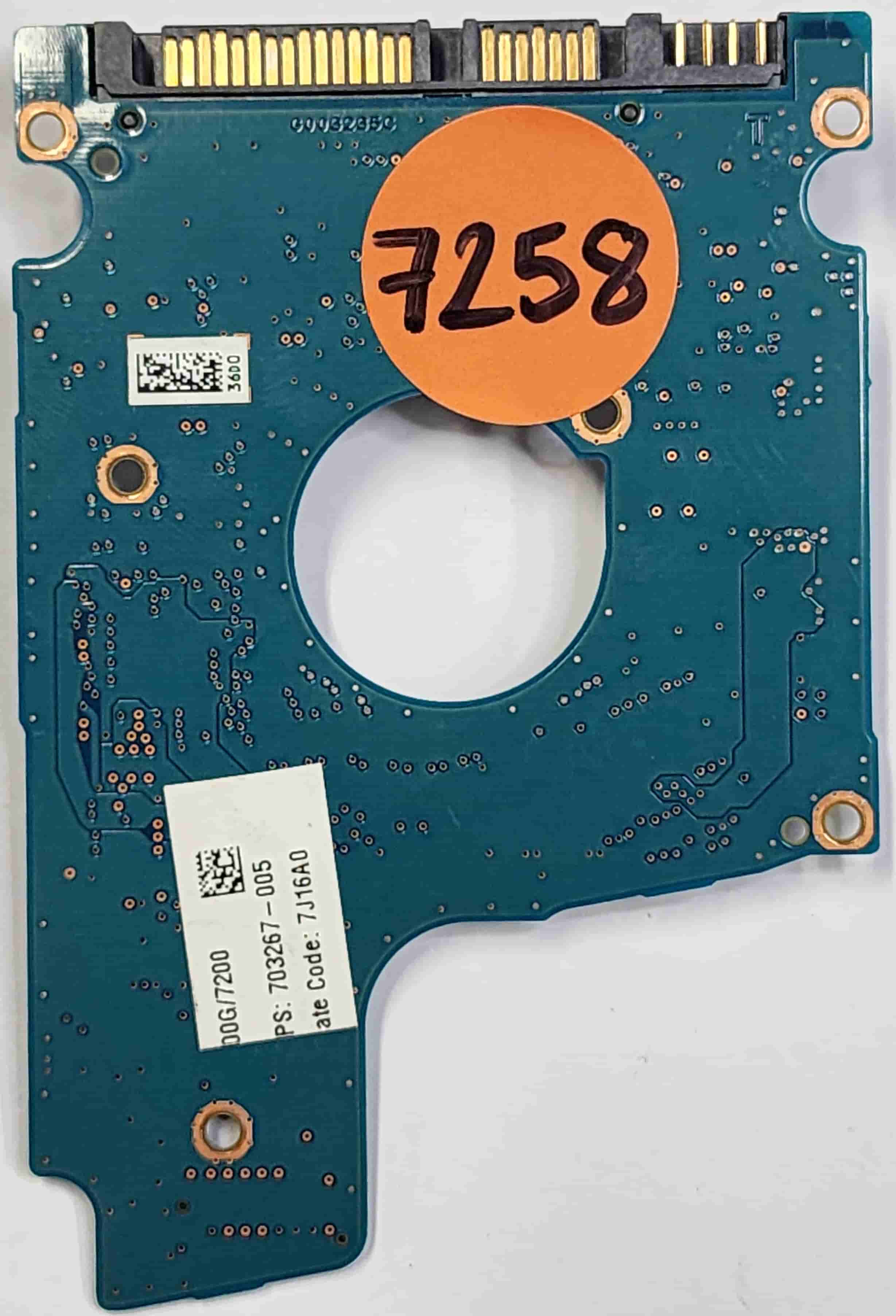 Toshiba MQ01ACF050 G003235C (7258) PCB for Sale – Donor Drive Parts ...