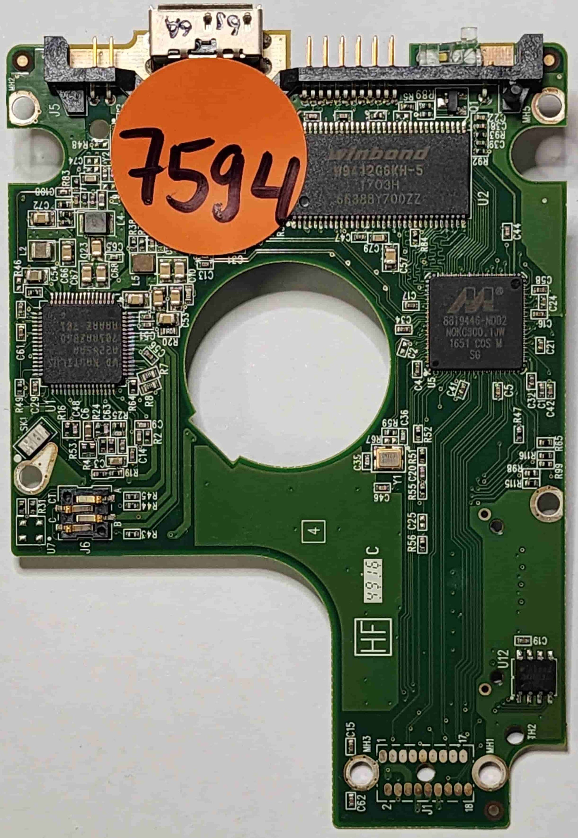 Western Digital WD20NMVW-11EDZS6 2060-771961-001 REV B (7594) PCB for ...