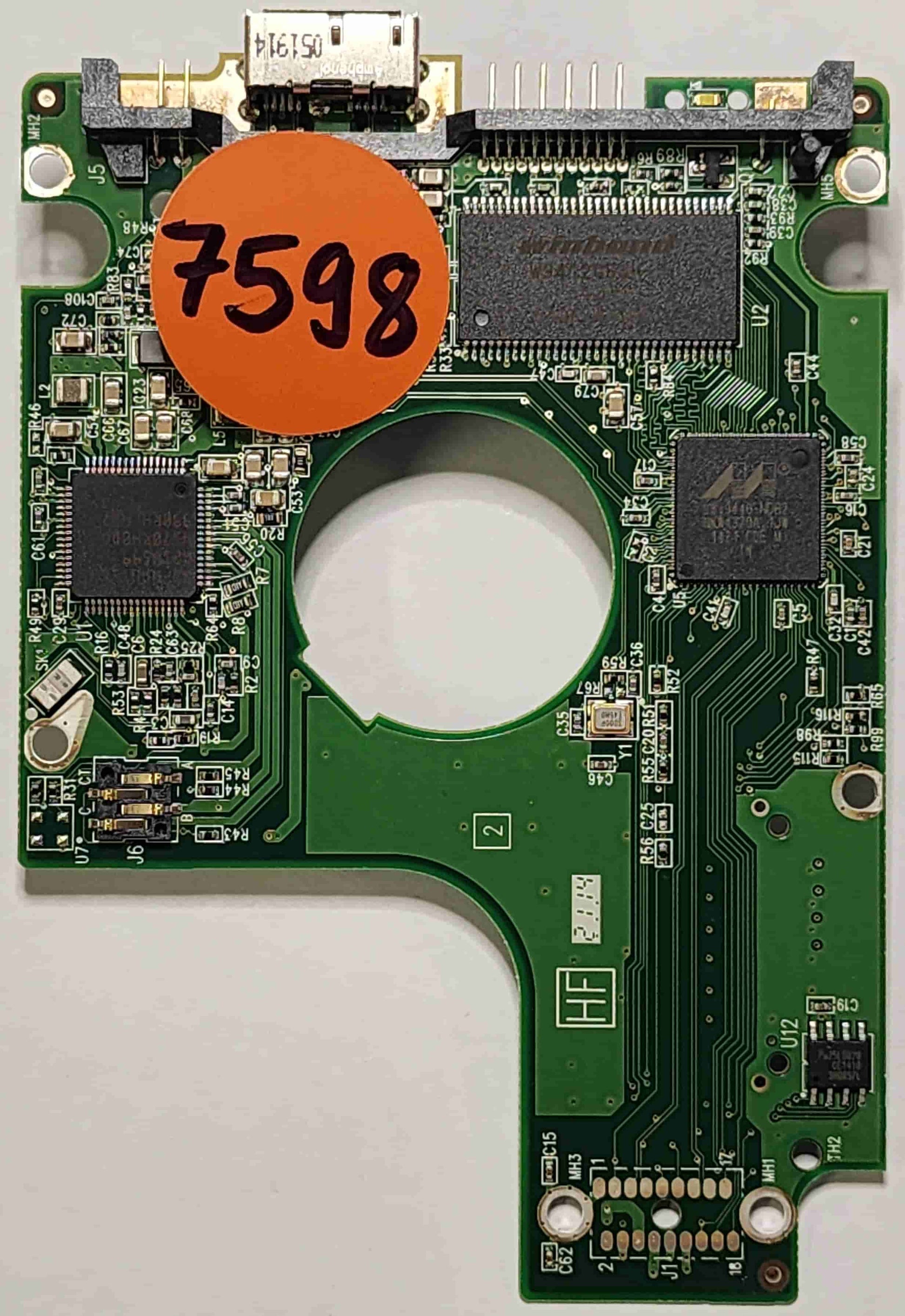 Western Digital WD10JMVW-11AJGS2 2060-771961-001 REV A (7598) PCB for ...