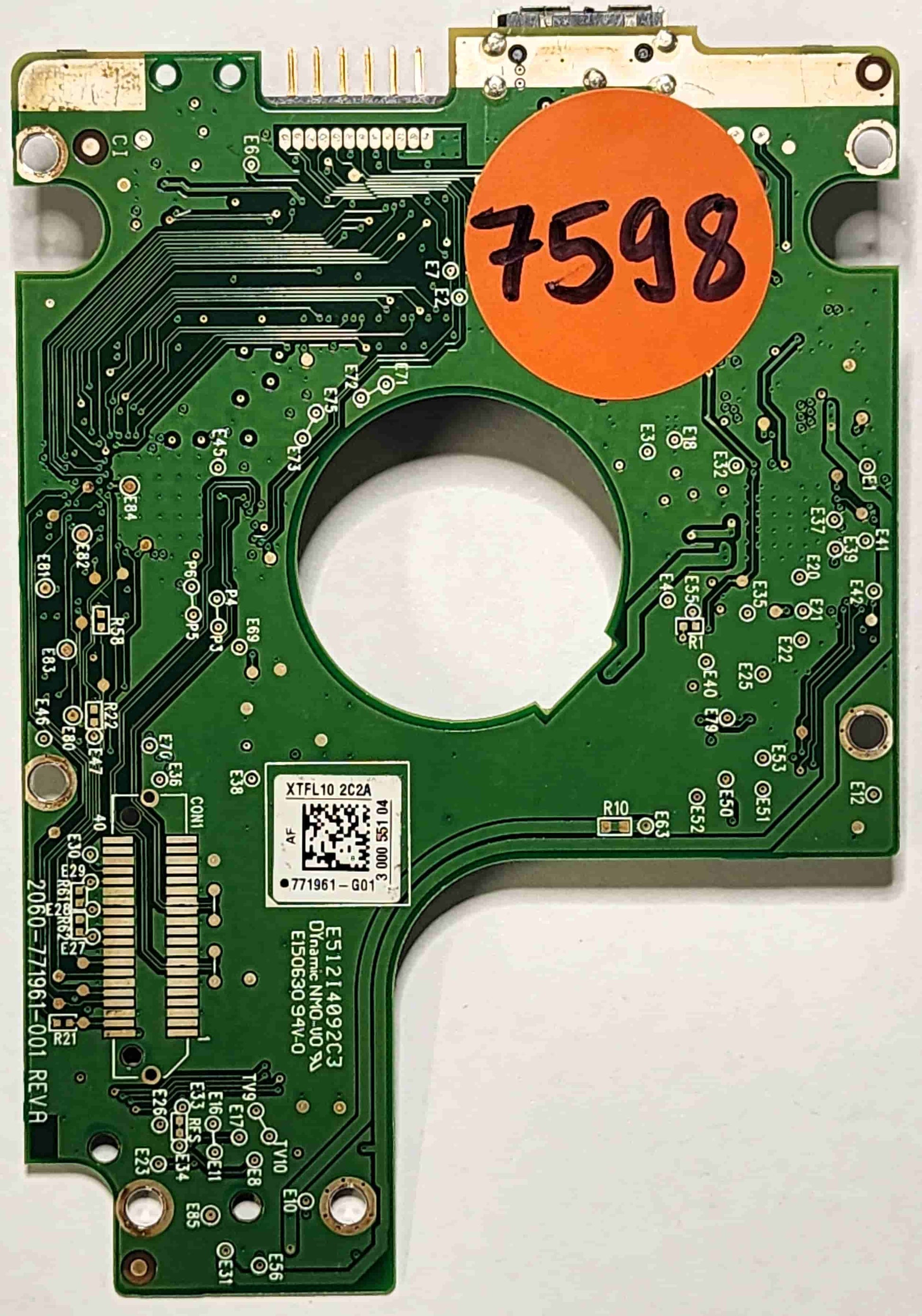Western Digital WD10JMVW-11AJGS2 2060-771961-001 REV A (7598) PCB for ...