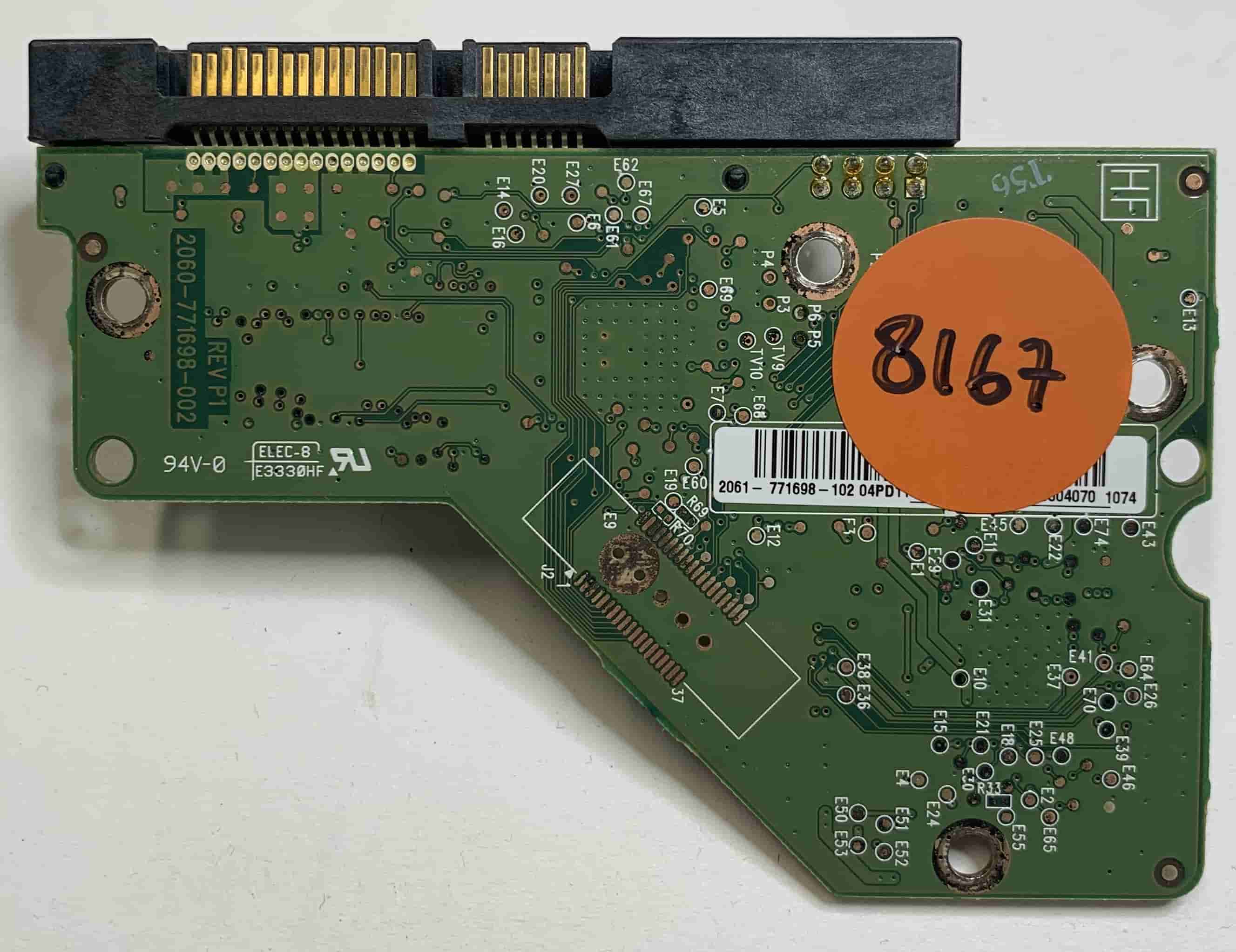 Western Digital WD20EARS-00MVWB0 2060-771698-002 REV P1 (8167) PCB for ...