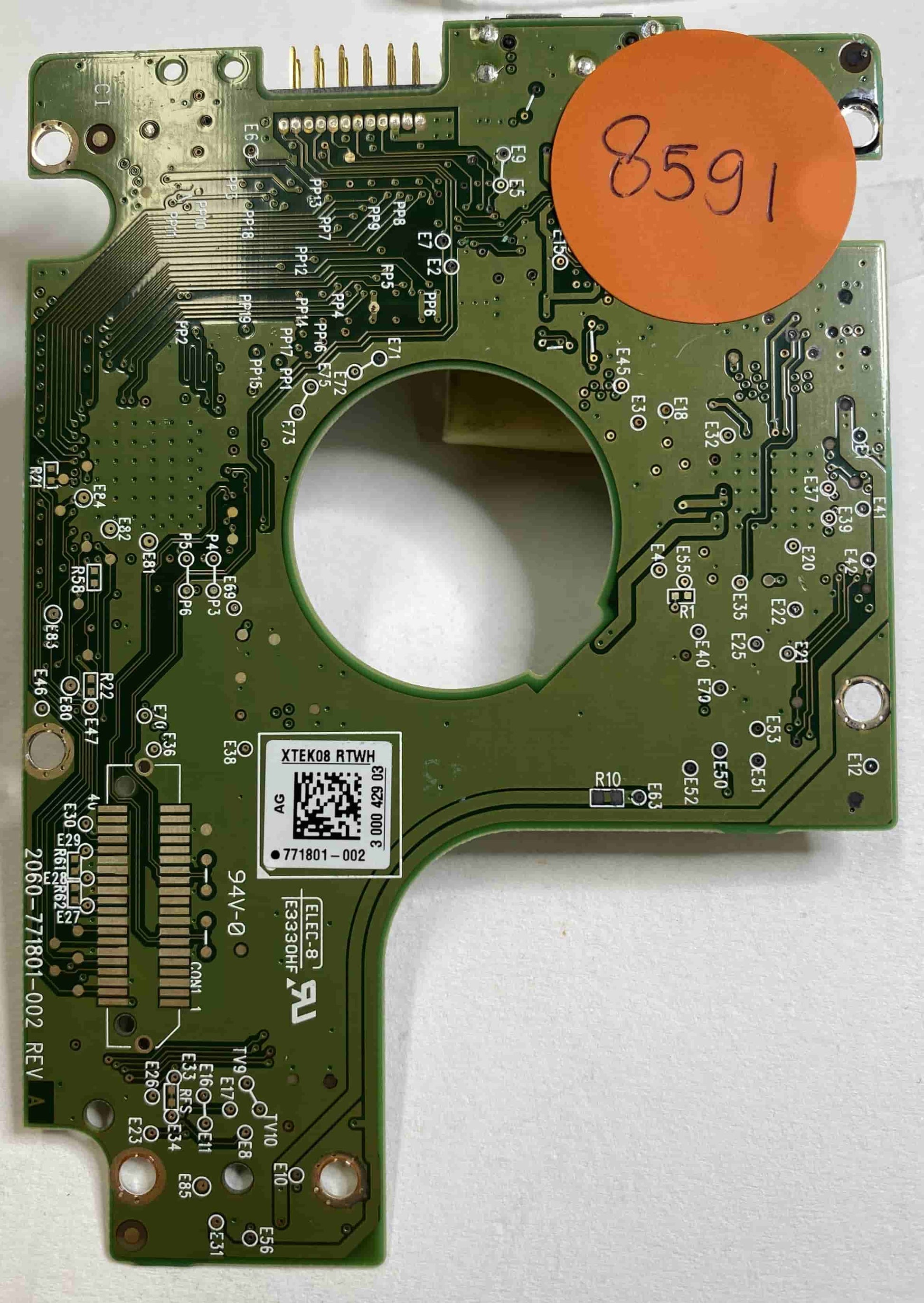 Western Digital WD10JMVW-11S5XS0 2060-771801-002 REV A (8591) PCB for ...