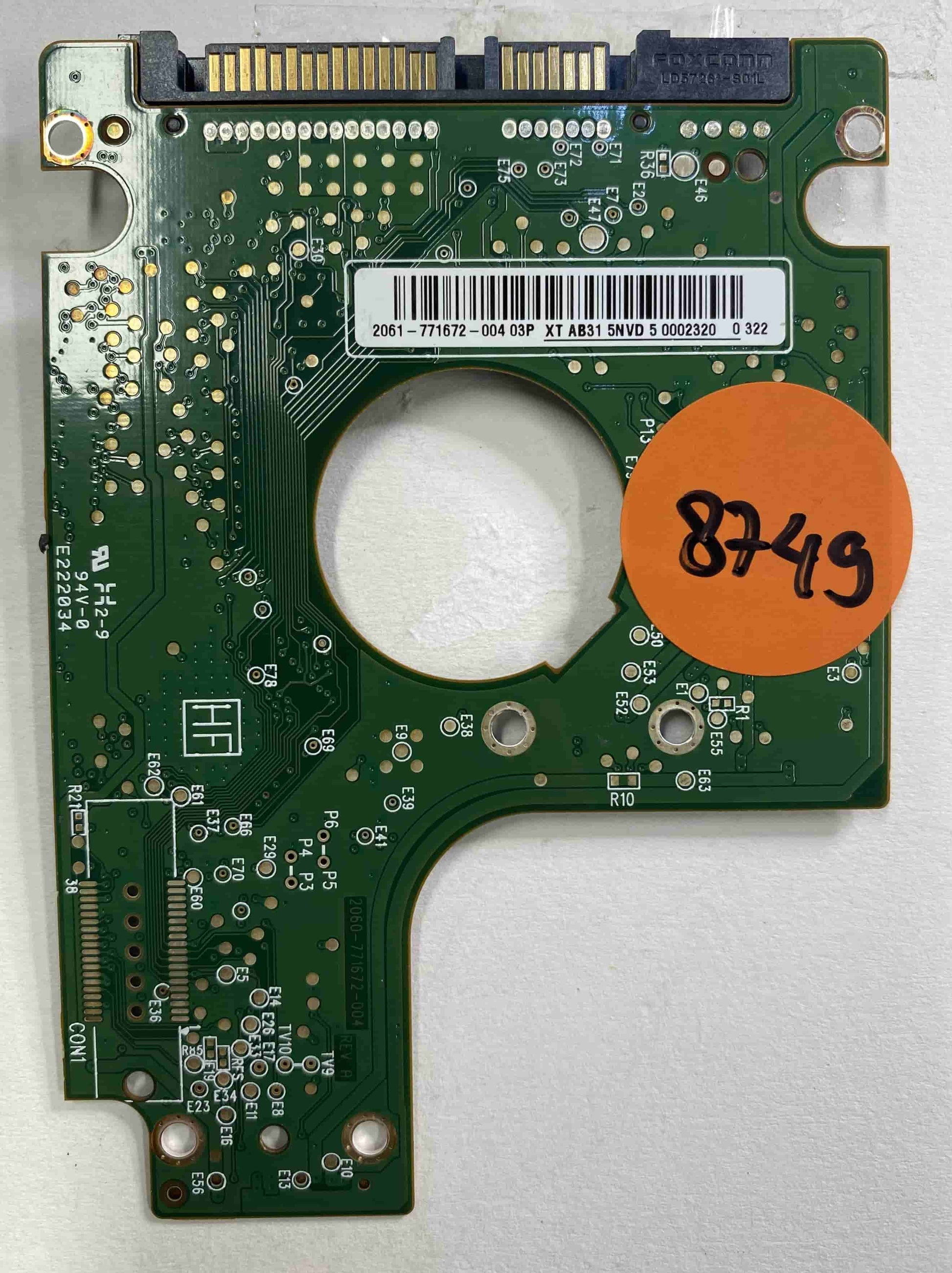 Western Digital WD3200BEVT-22A0RT0 2060-771672-004 REV A (8749) PCB for ...