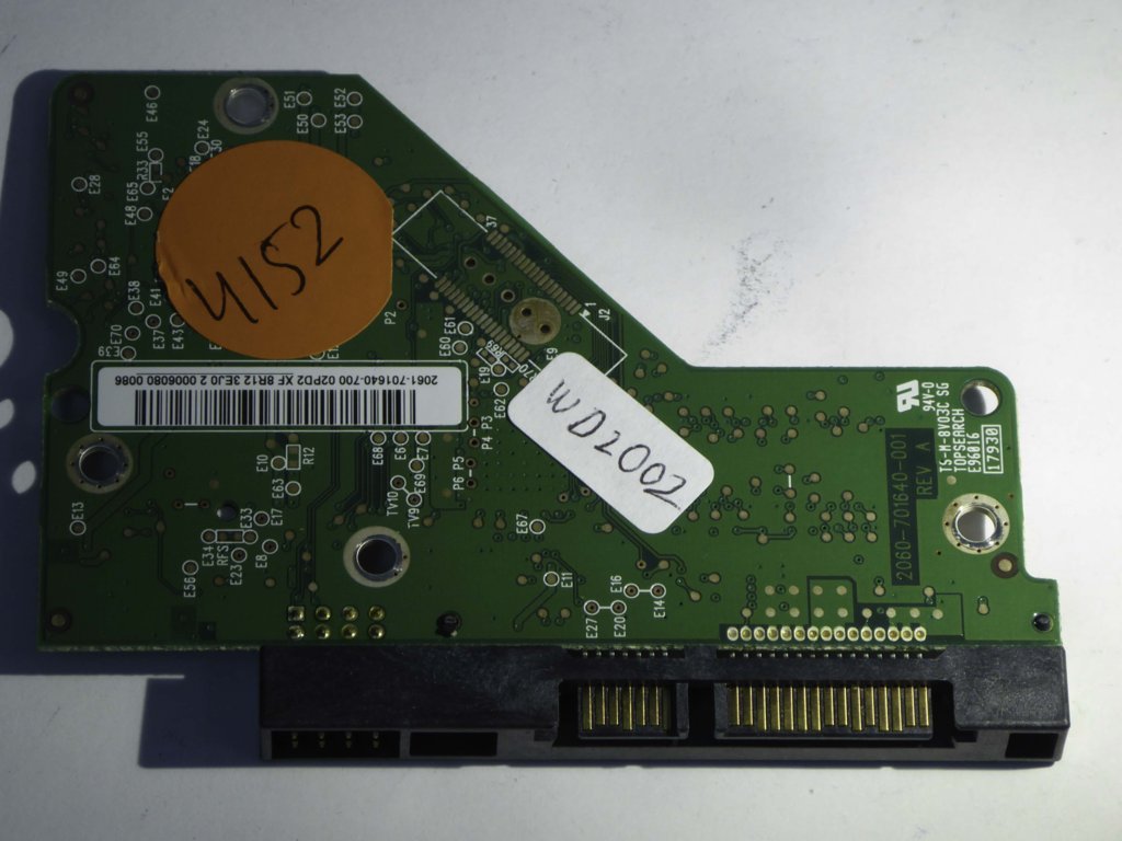 Western Digital WD10EADS-00M2B0 2060-701640-001 REV A (4152) PCB for ...