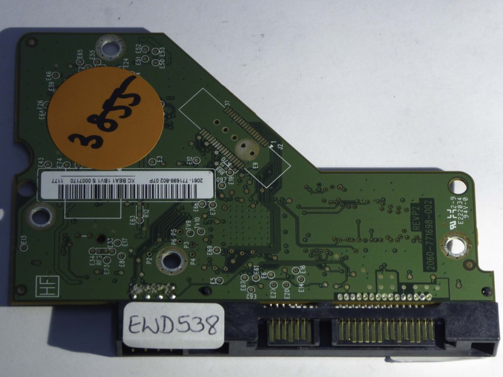 Western Digital WD20EARS-00MVWB0 2060-771698-002 REV P2 (3855) PCB for ...