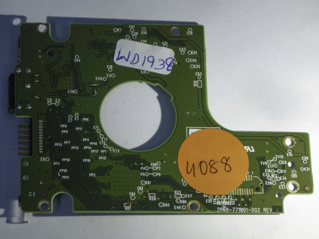 Western Digital WD5000BMVW-11S5XS0 2060-771801-002 REV A (4088) PCB for ...